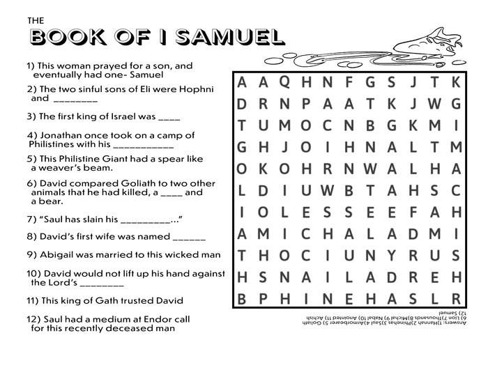 Word Search | The Book of I Samuel :: Biblical Toolbelt