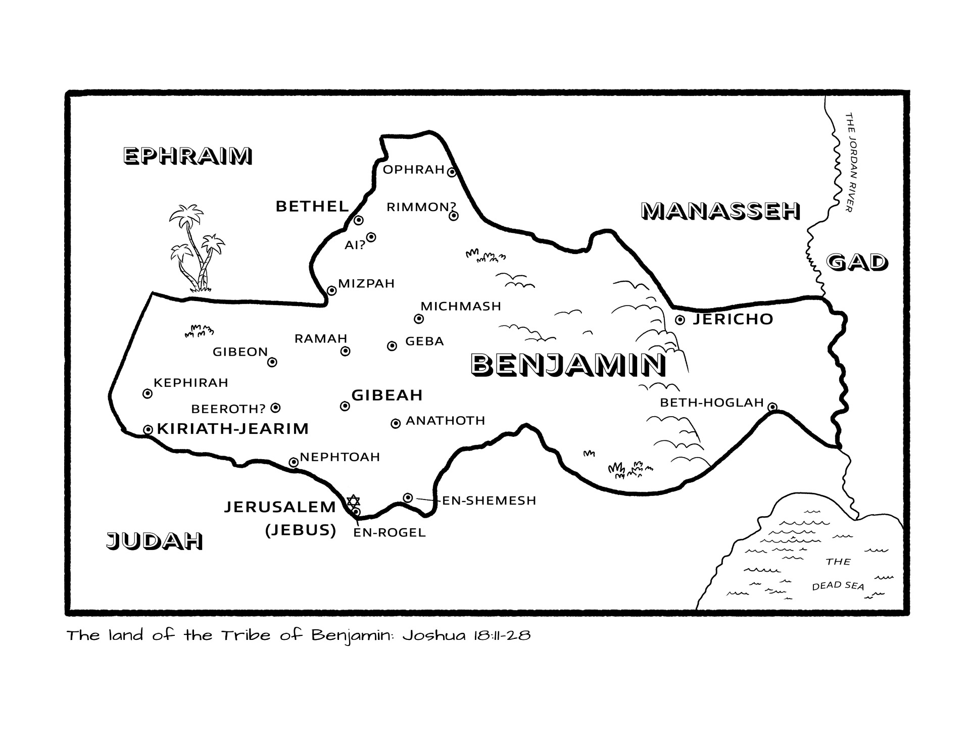 Bible Geography- The Tribe of Benjamin