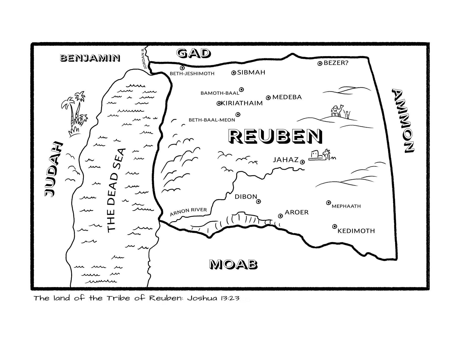 Study & Color | The Tribe of Reuben