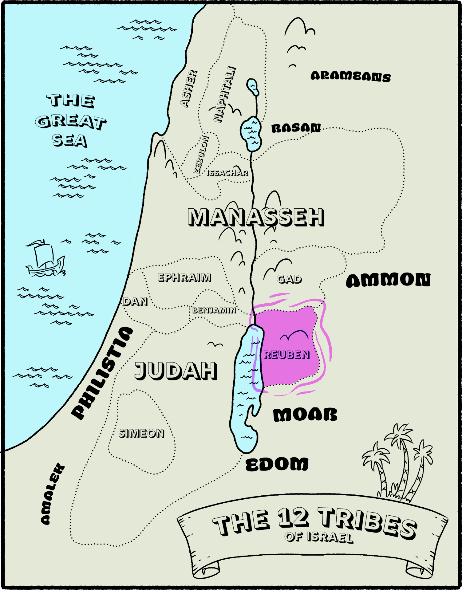 Study & Color | The Tribe of Reuben