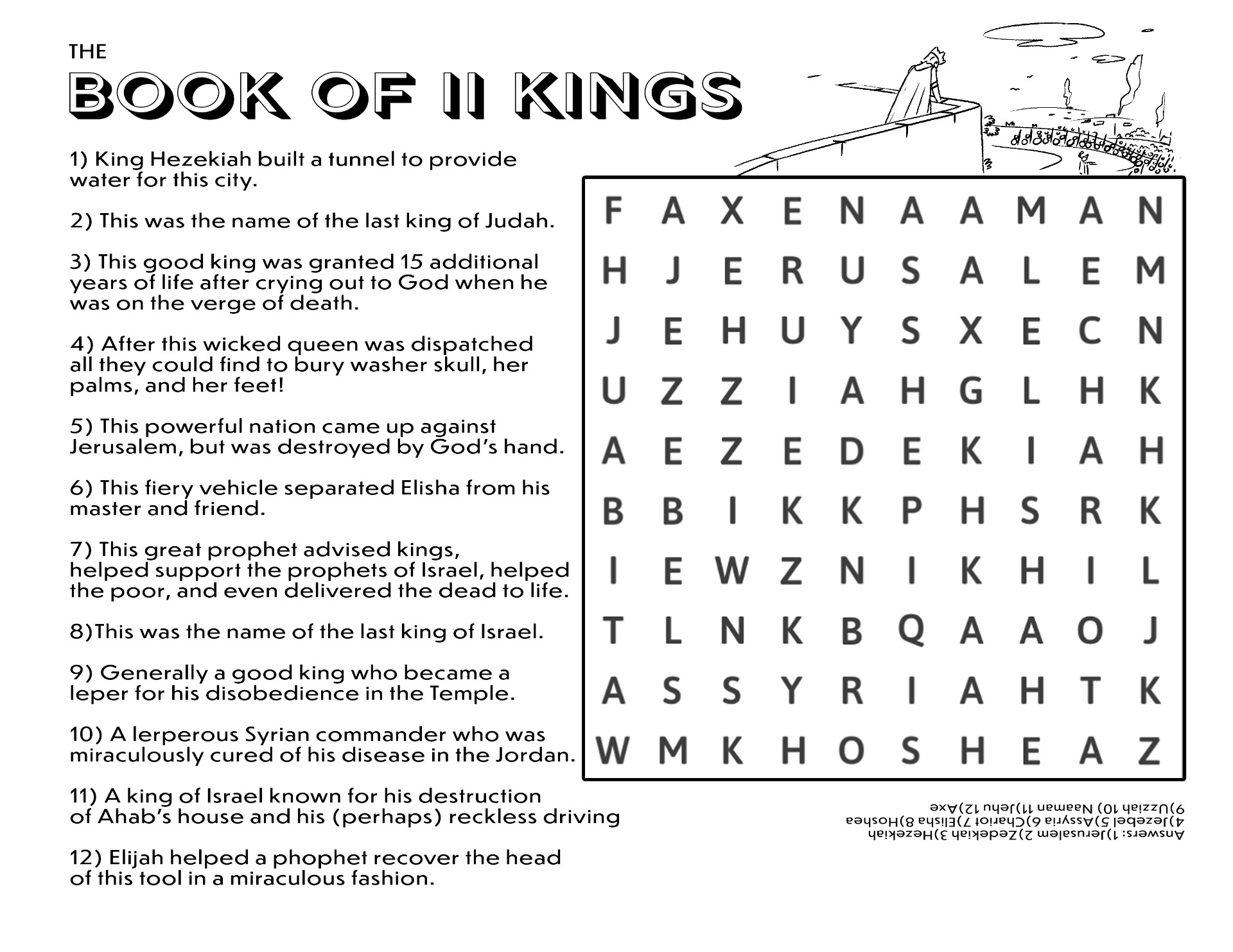 Word Search 2 Kings Word Search 2 Kings