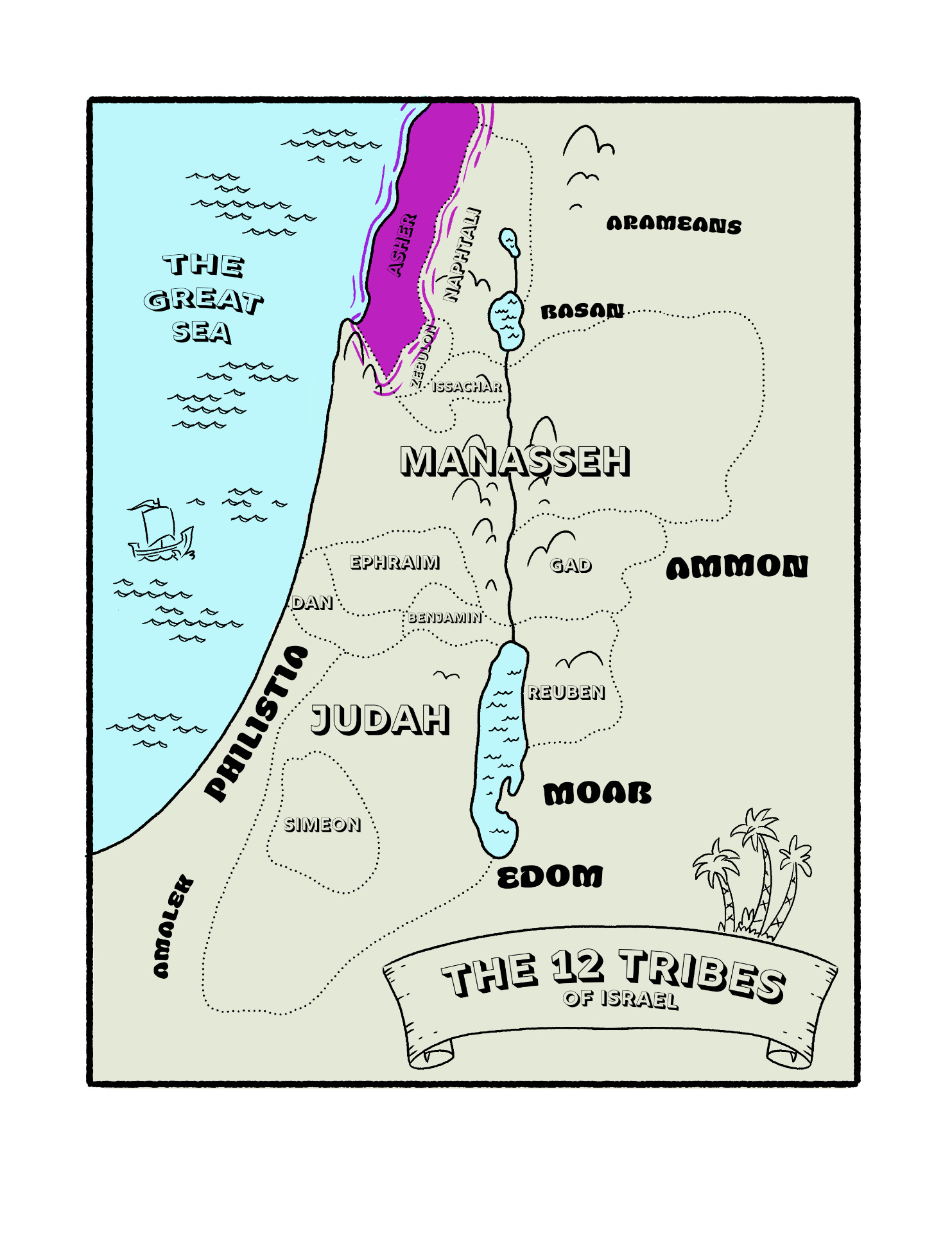 Study & Color | The Tribe of Asher