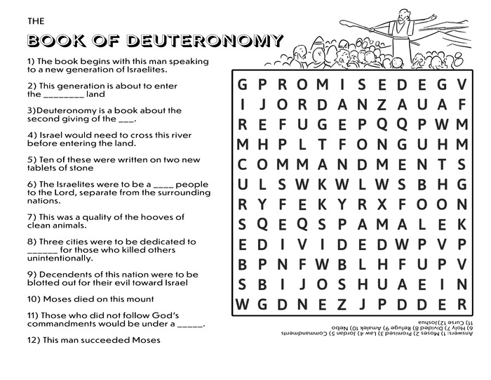 Word Search | The book of Deuteronomy