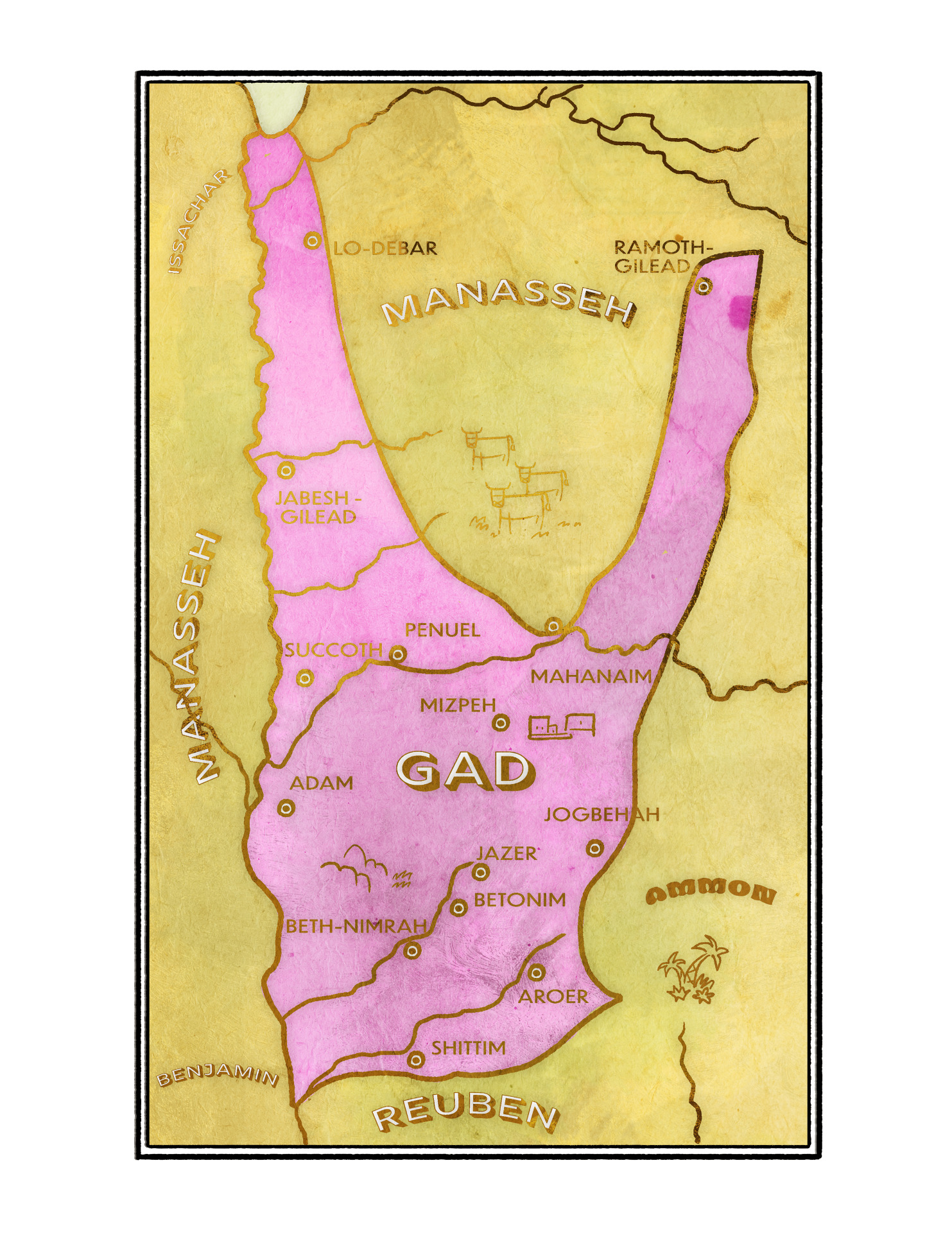 Study & Color | The Tribe of Gad