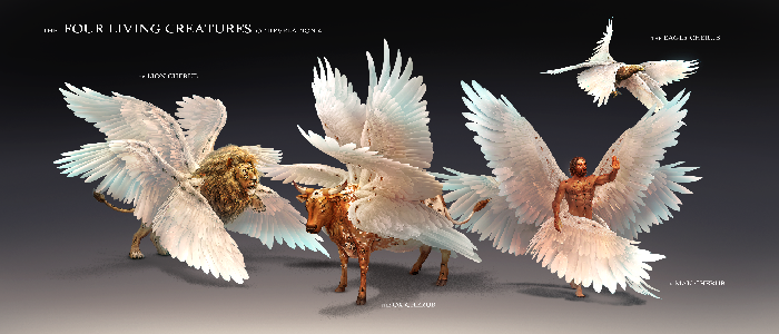 The Four Living Creatures | Cherubs of Revelation 4